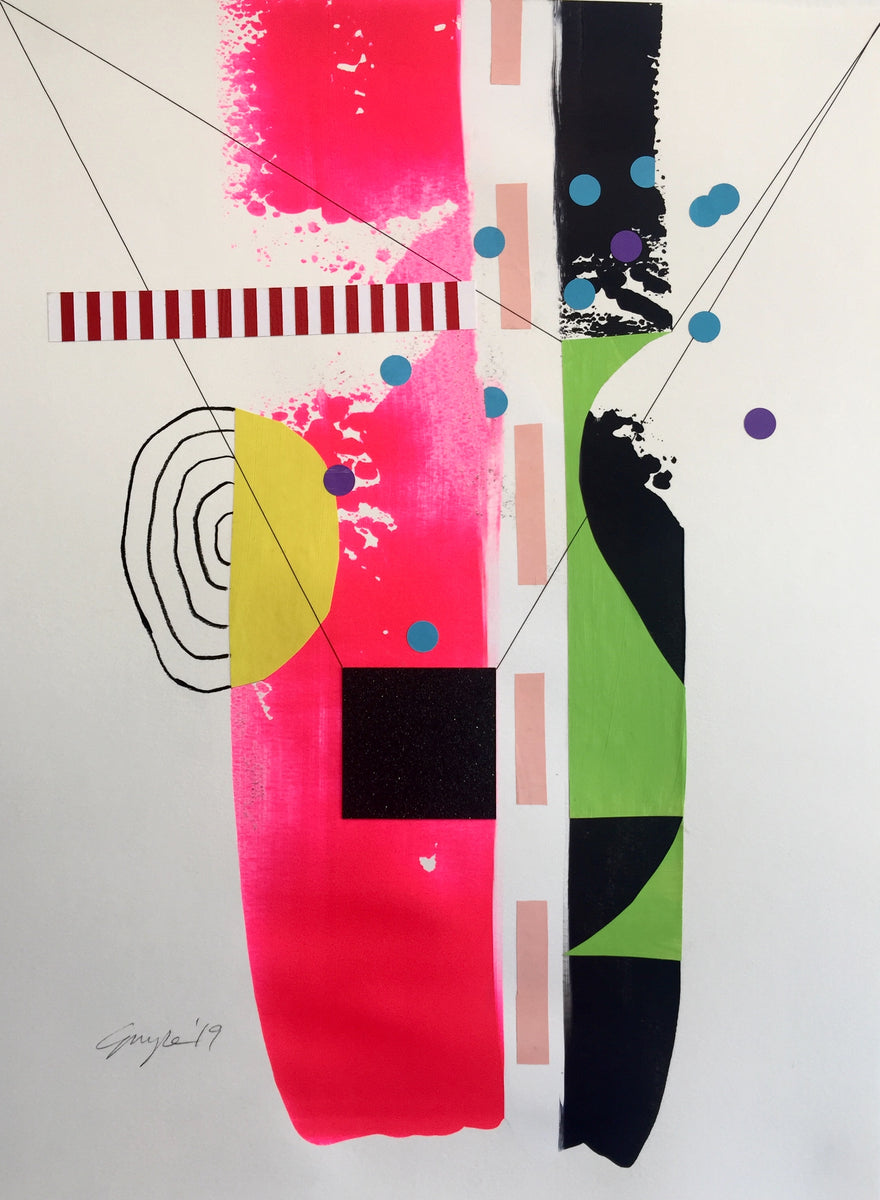 "Coincidental Distraction" Collage on Canson Cardstock 18" x 24" – GrupeART